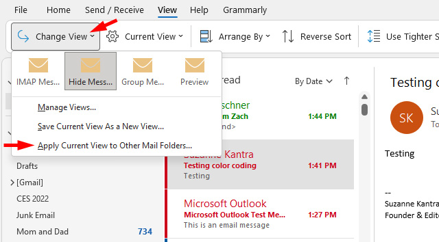 Make Important Email Standout In Outlook With Color Coding Outlook Images